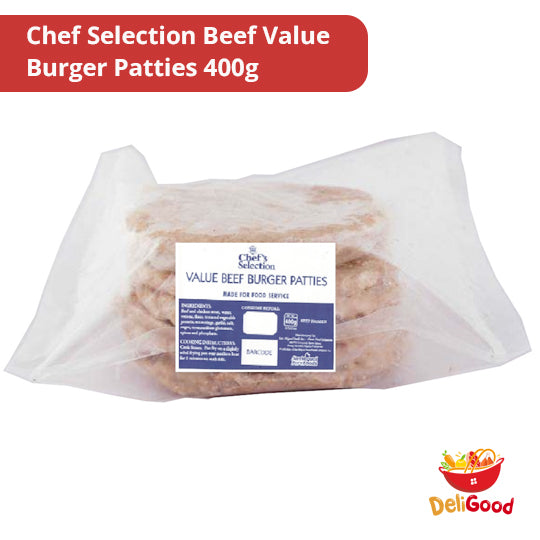 Chef Selection Beef Value Burger Patties 400g – DeliGoodPH