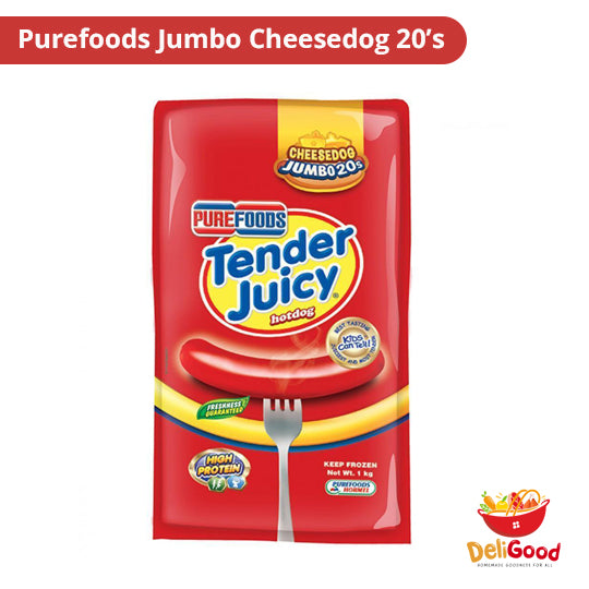 Purefoods Cheesedog Jumbo 20's Hotdog 1.0 kilo – DeliGoodPH